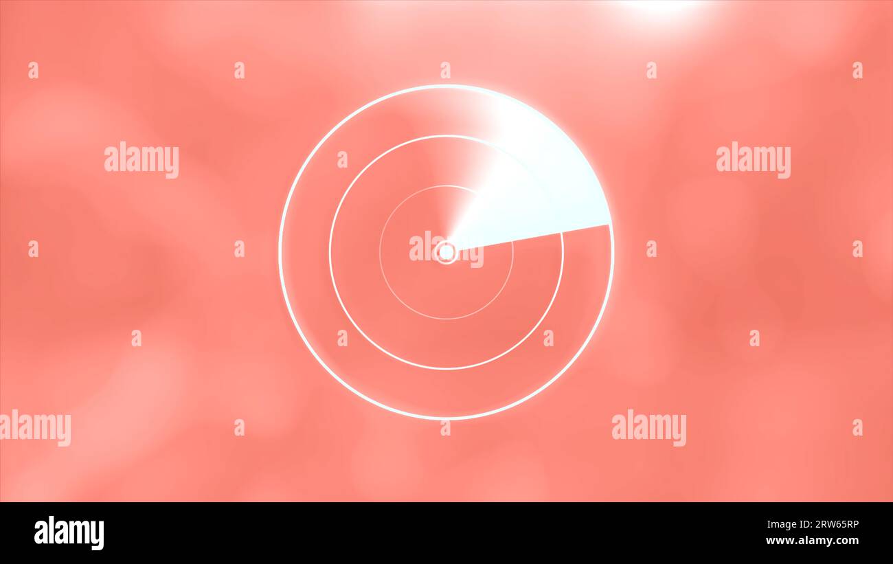 Animation Of Rotating Radar Line Motion Simple Navigation Radar On Colored Background