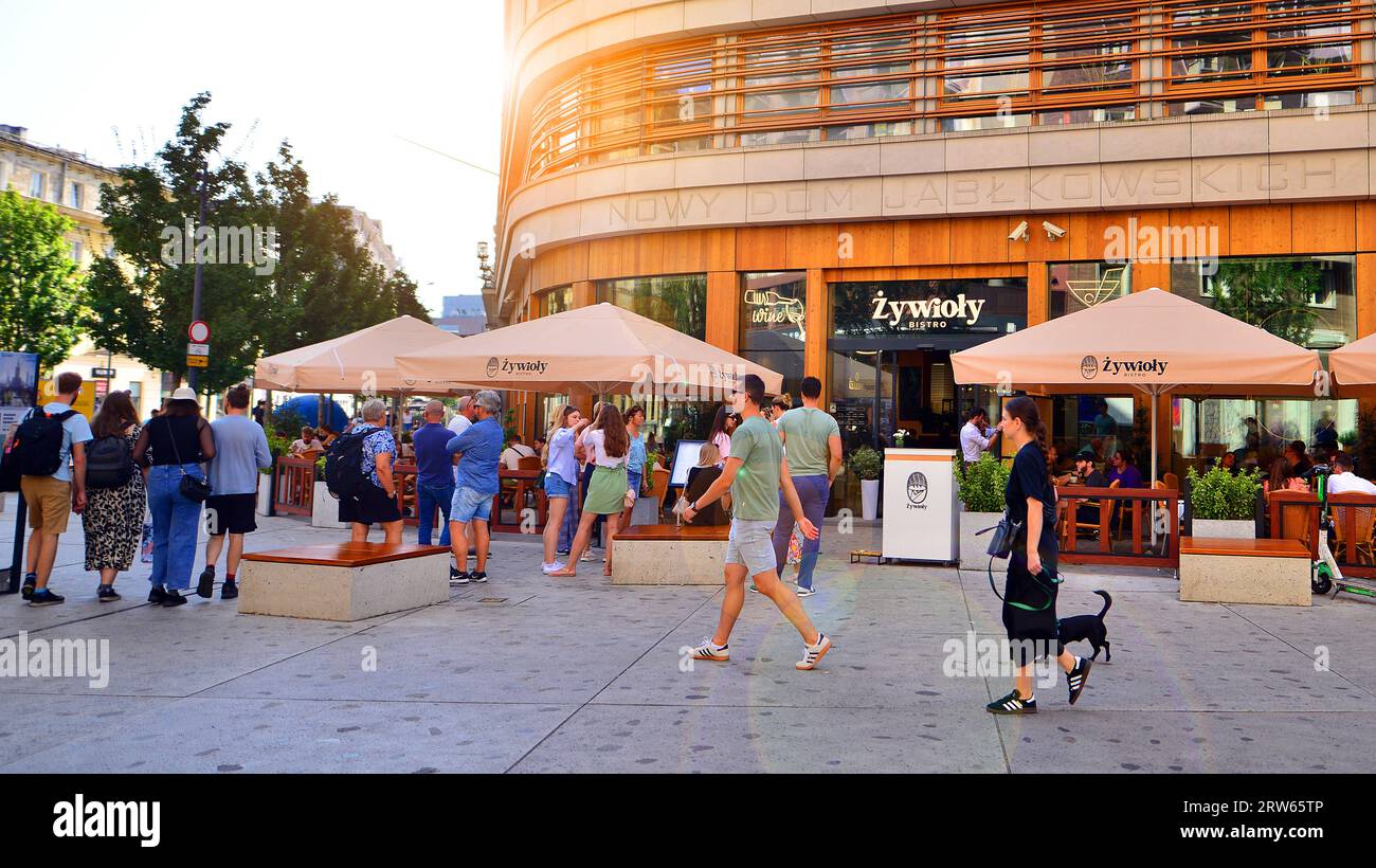 Warsaw, Poland. 10 September 2023. Five Corners Square, where people ...