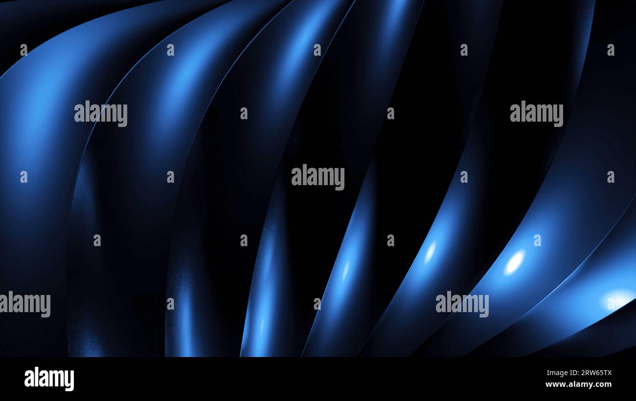 Moving stream of curved 3d lines. Design. 3D metal lines move in plexus ...