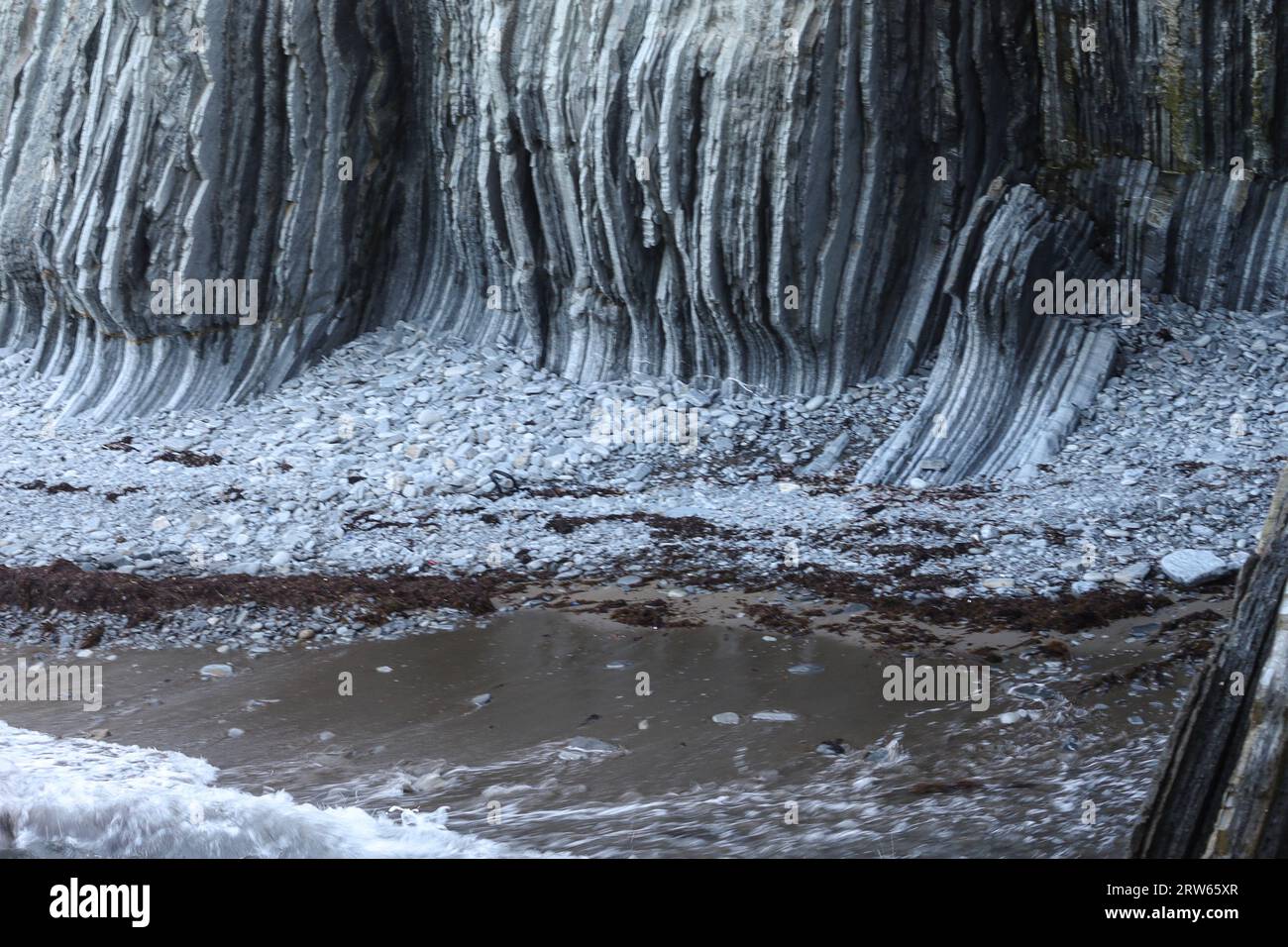 Beautiful and colorful Flysch formations of the Unesco Global Geopark ...