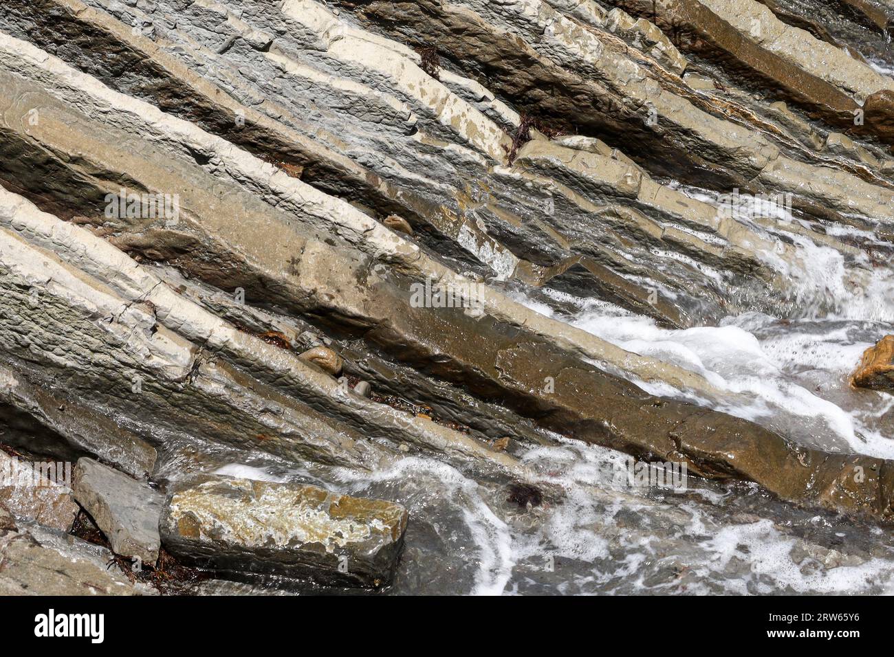 Beautiful and colorful Flysch formations of the Unesco Global Geopark ...