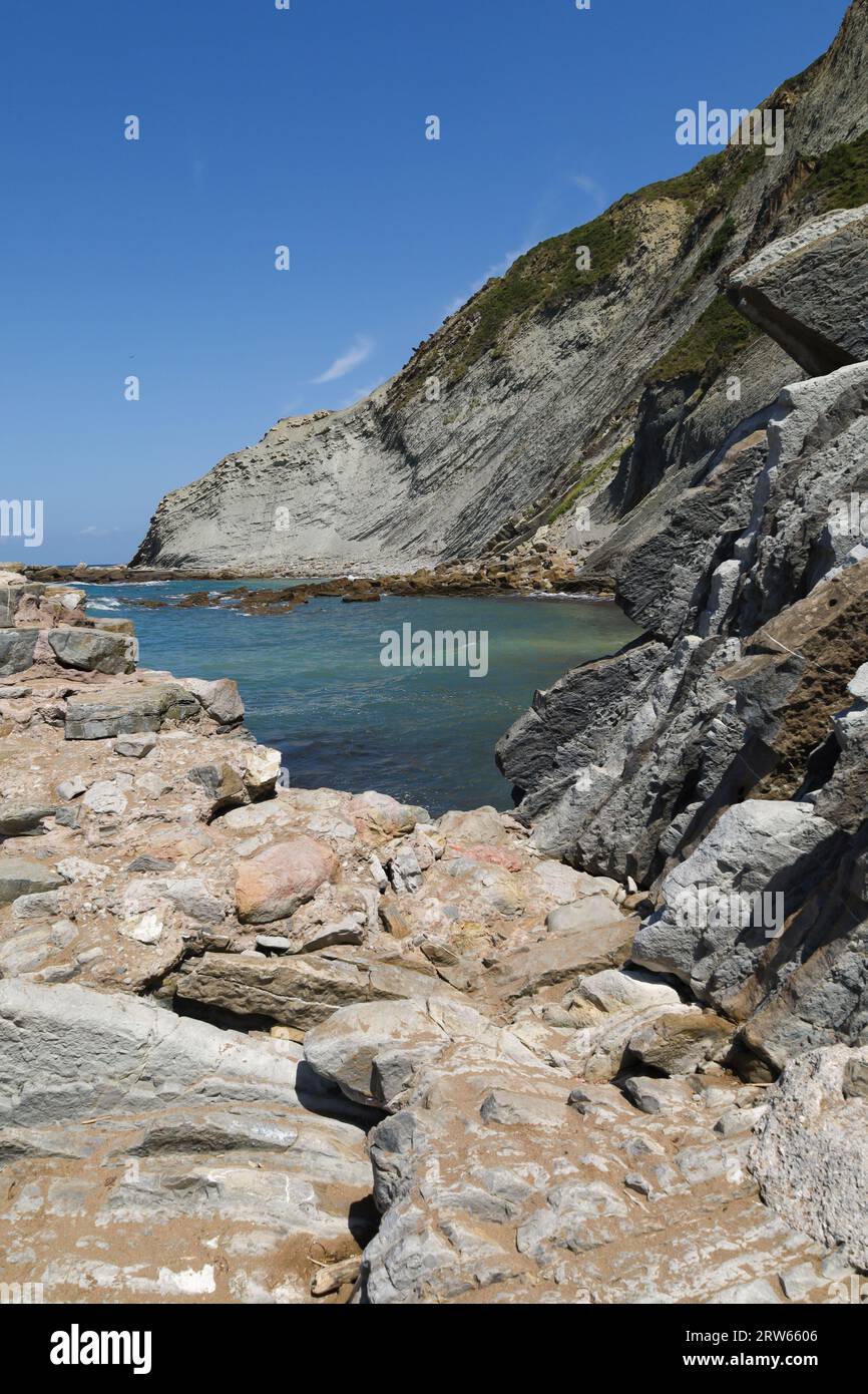 Beautiful and colorful Flysch formations of the Unesco Global Geopark ...