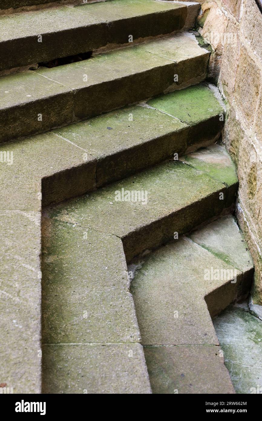 Gray stone staircase steps of irregular shape Stock Photo - Alamy