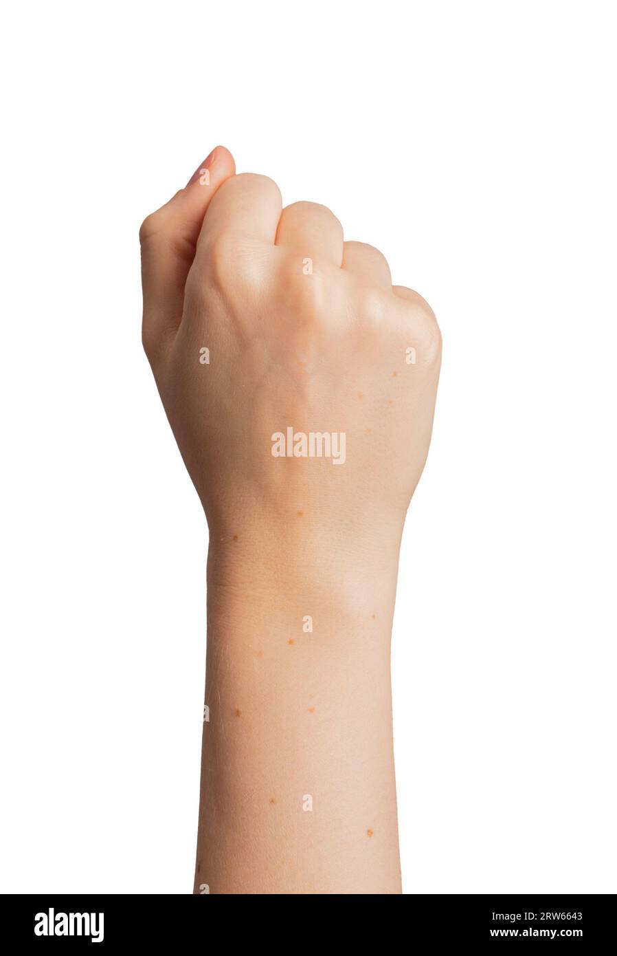 Female fist raised up hi-res stock photography and images - Alamy