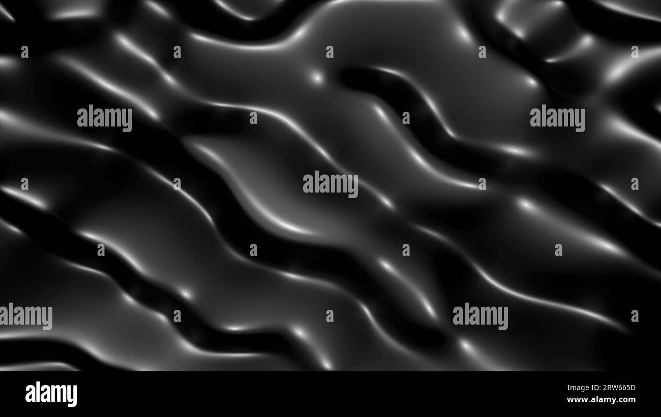 Metallic liquid with ripple lines on surface. Design. Rotating ...