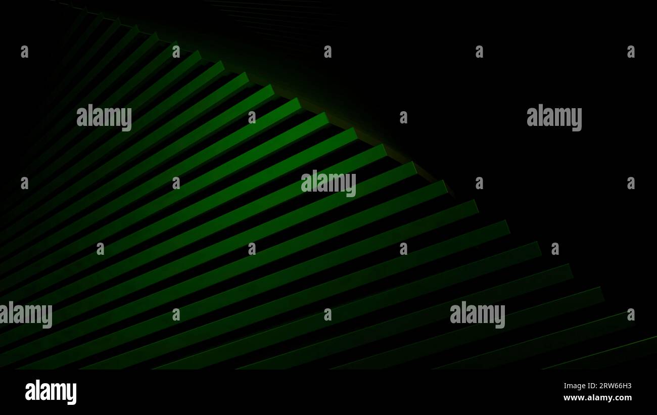 Abstract 3d Animation Of Moving Curved Structure Design Striped 3d Structure Rotates In Space