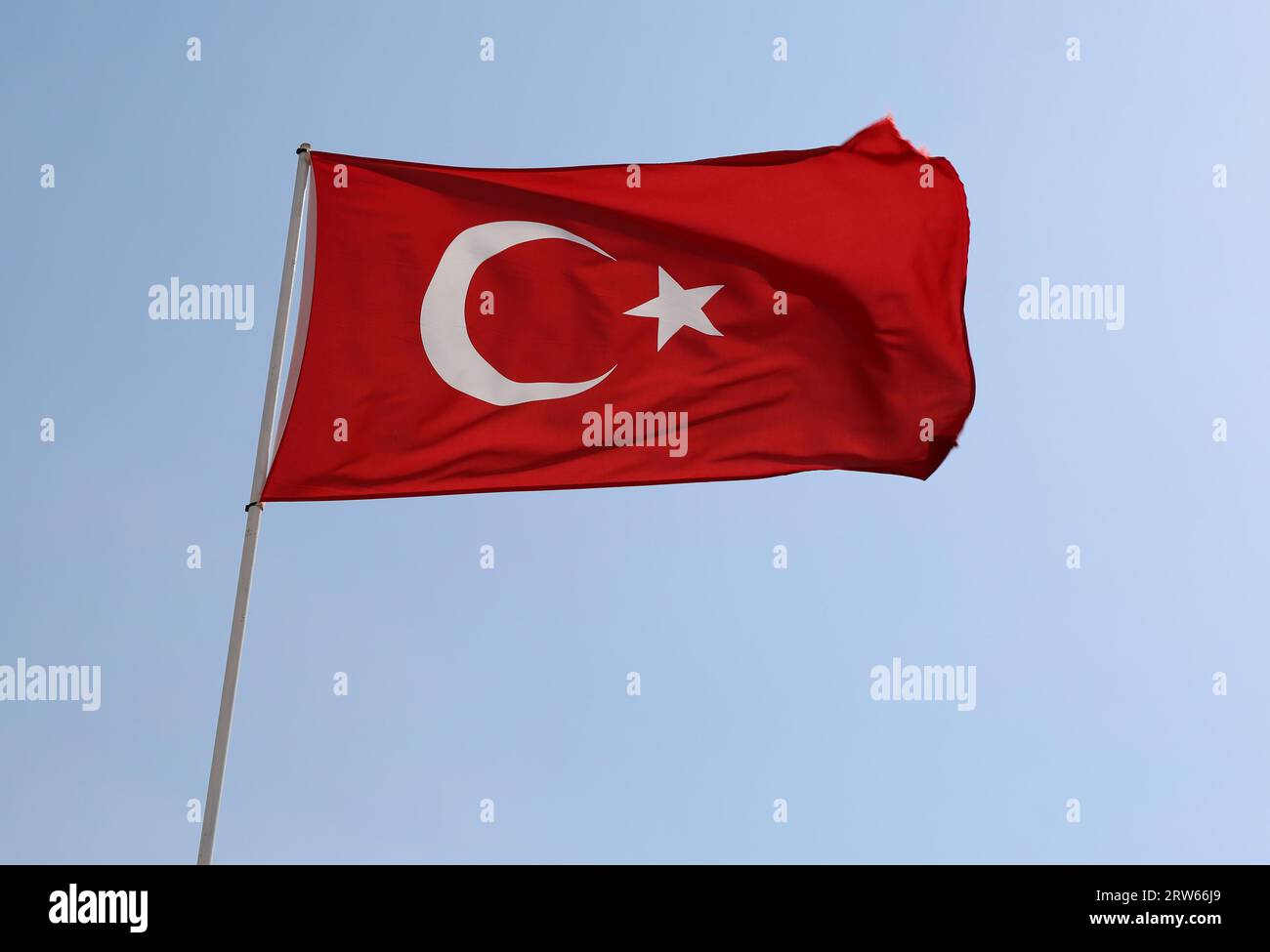 Blue sky background with cyprus flag hi-res stock photography and ...