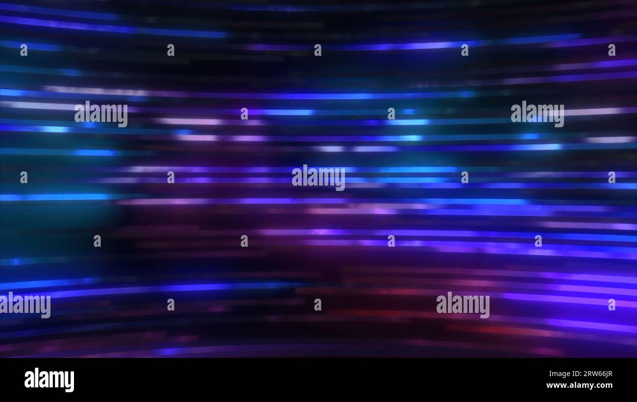 Fast flow of glitch lines. Motion. Bright shimmering lines in colorful ...