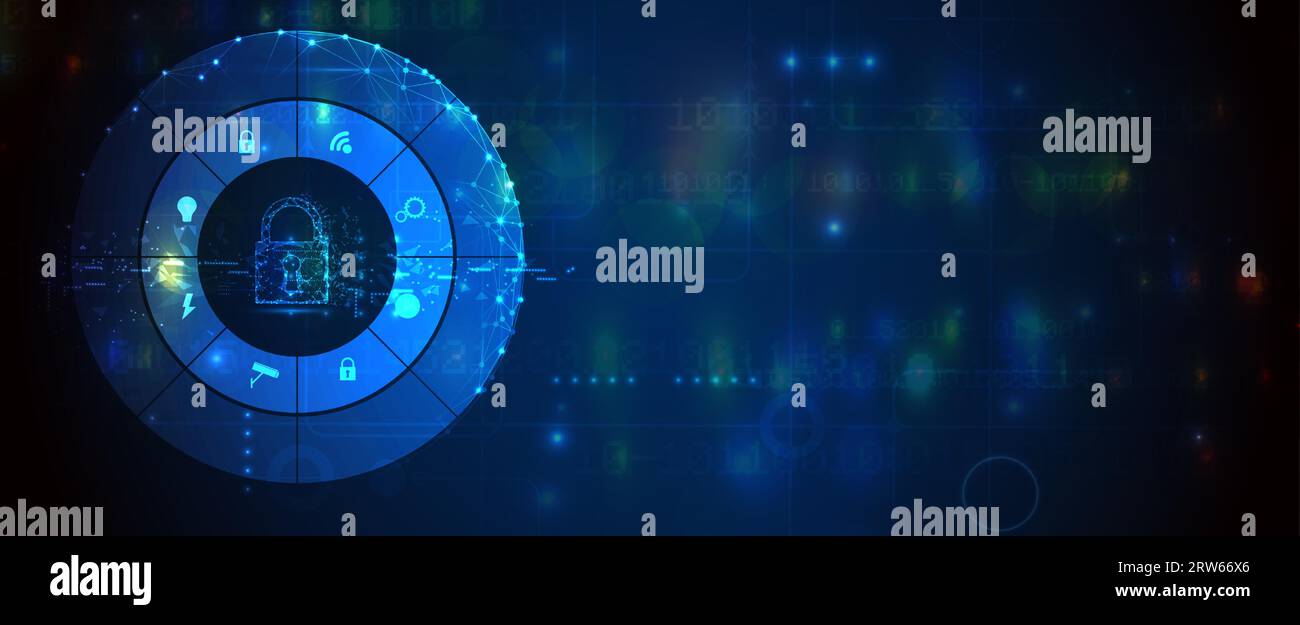 internet digital cyber security technology concept for business ...