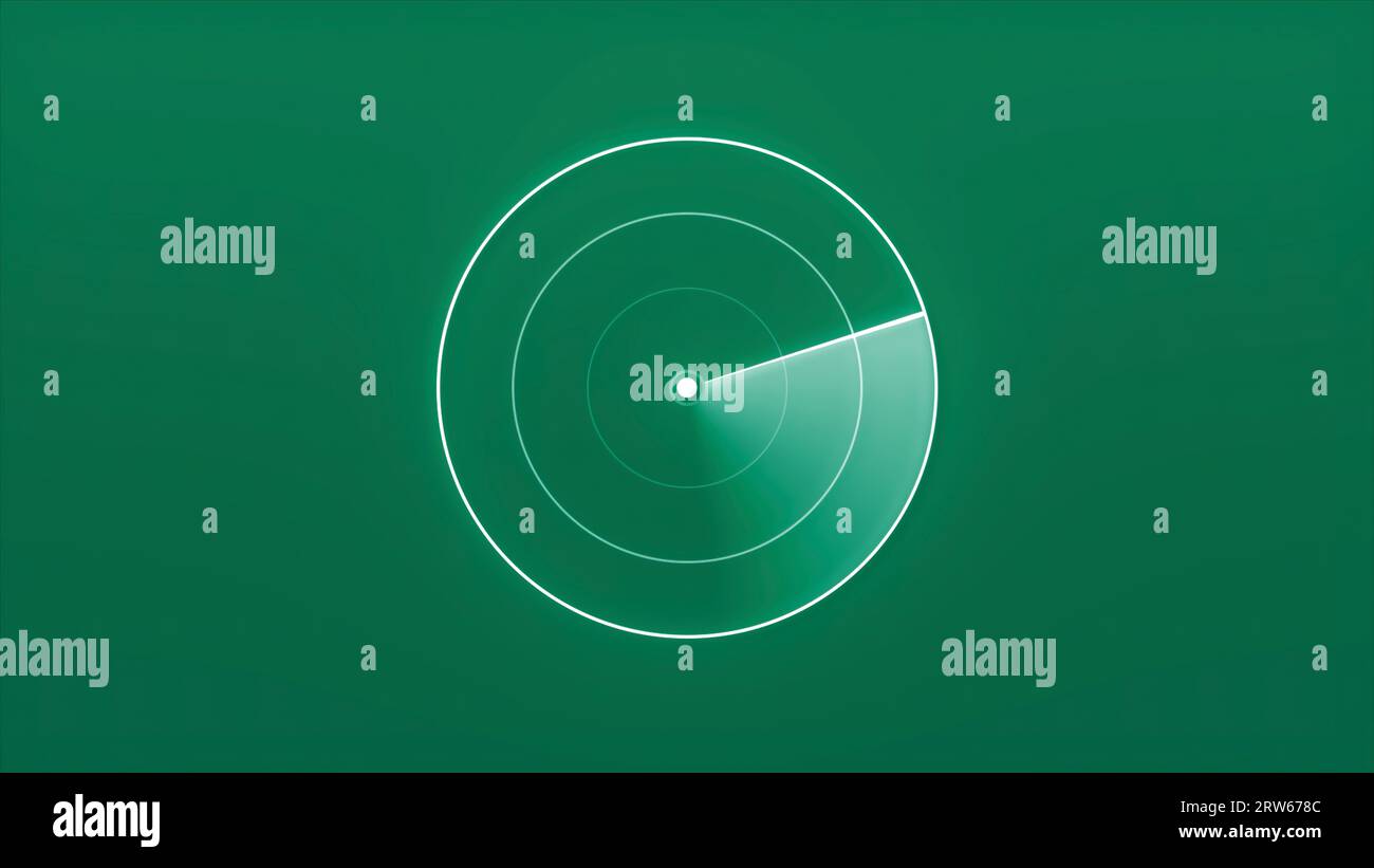 Glowing line on navigation radar. Motion. Simple circle with radar ...