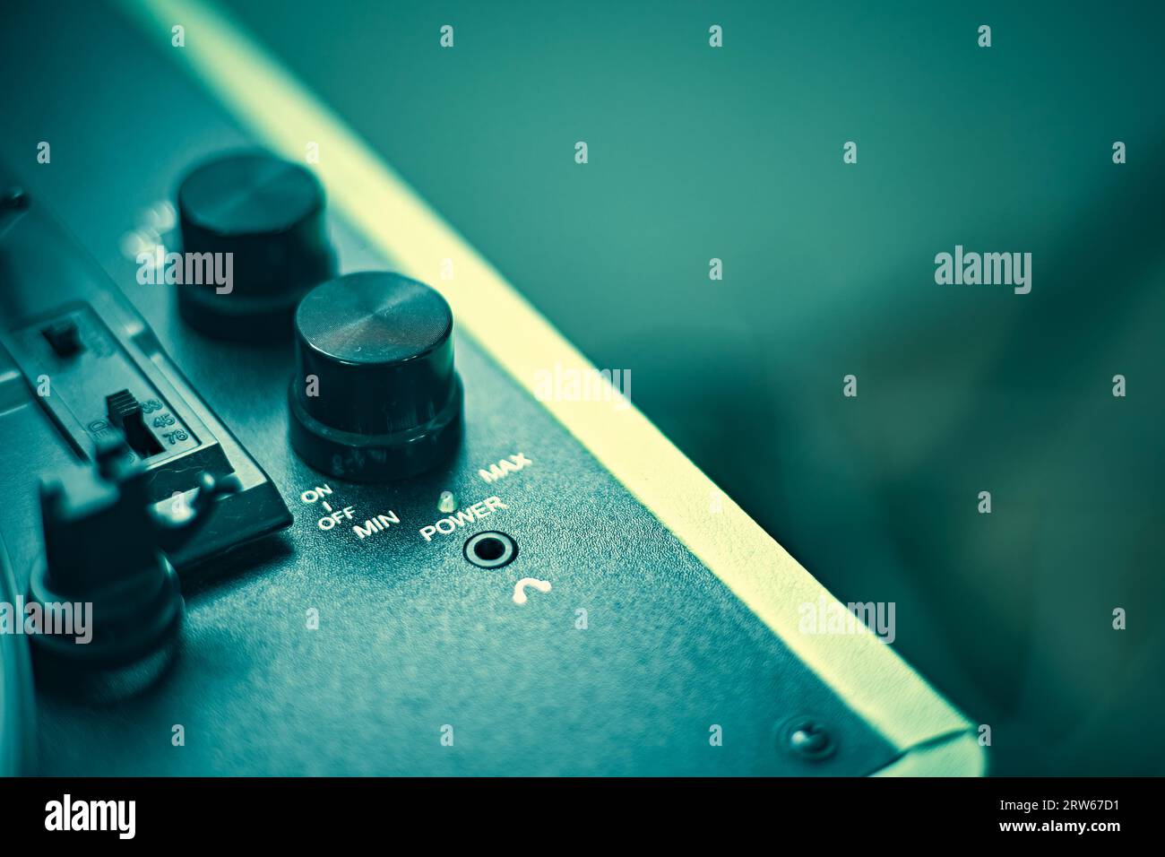 Vinyl Record spinning on turntable, Selective focus Stock Photo - Alamy