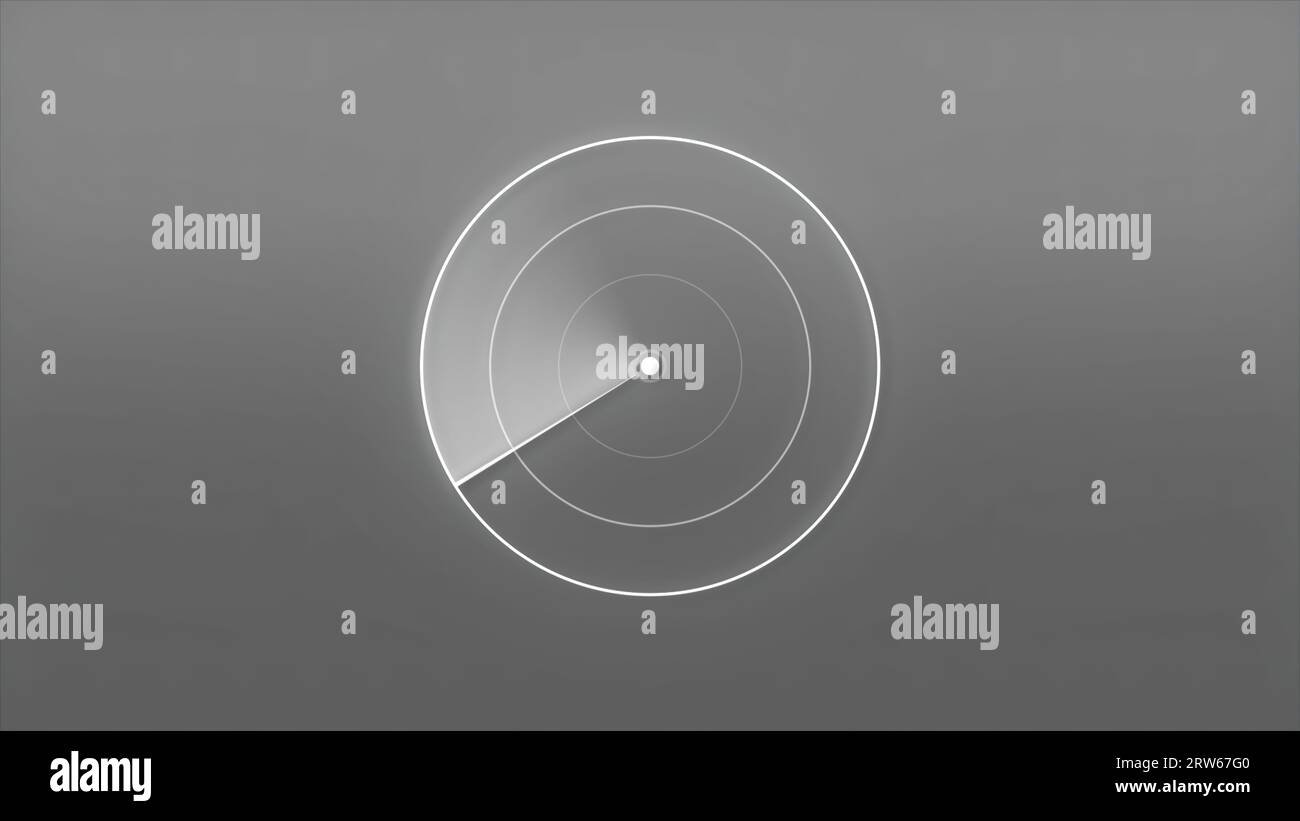 Glowing line on navigation radar. Motion. Simple circle with radar ...
