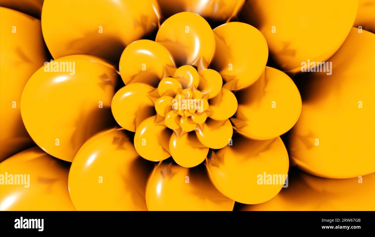 Abstract rotating 3d flower. Design. Bright color pattern of rotating ...