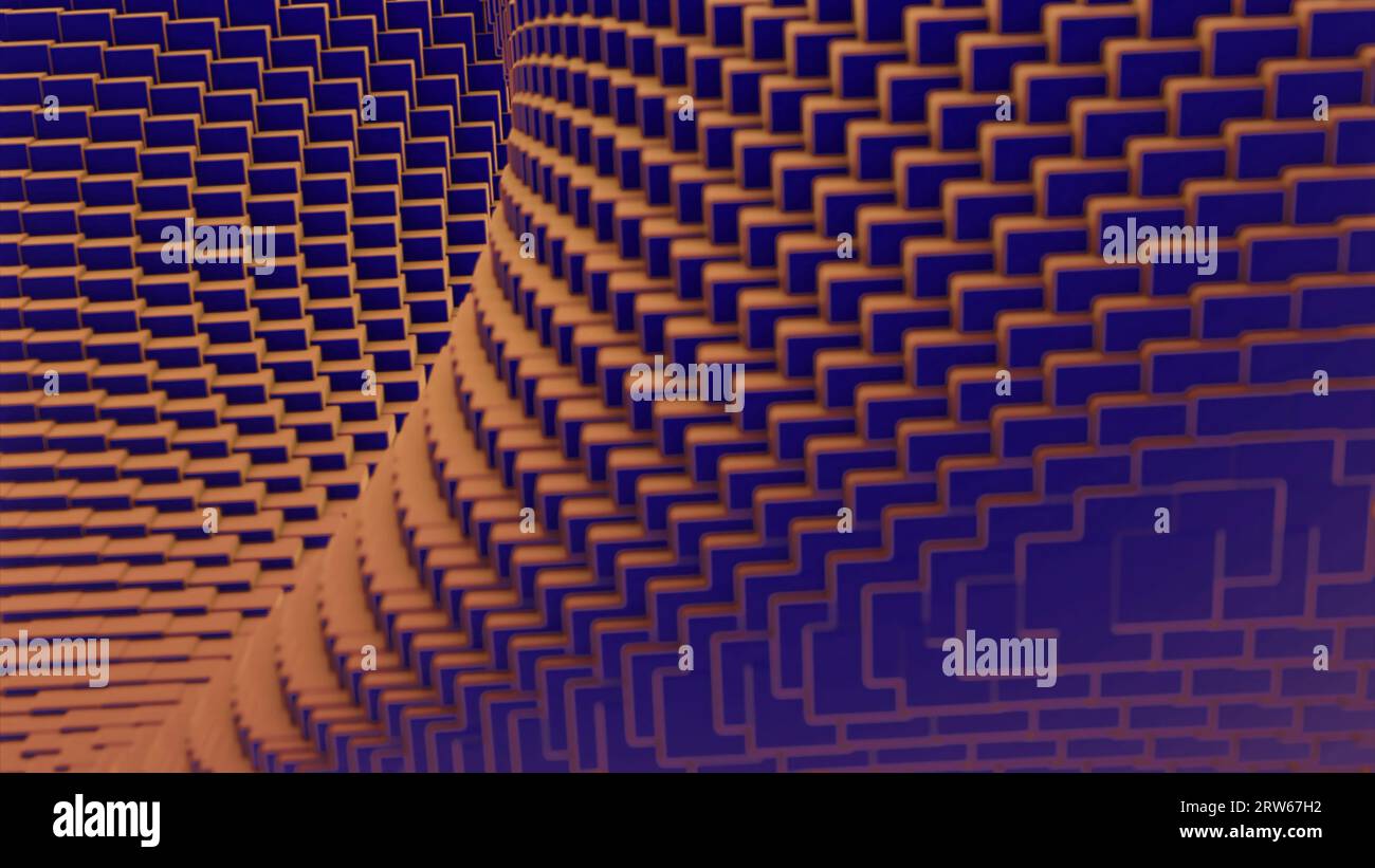 Changing geometric background with 3d distortion. Design. Moving ...