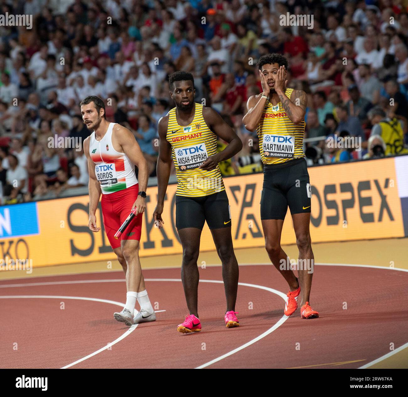 Lucas Ansah-Peprah and Joshua Hartmann of Germany reaction after ...