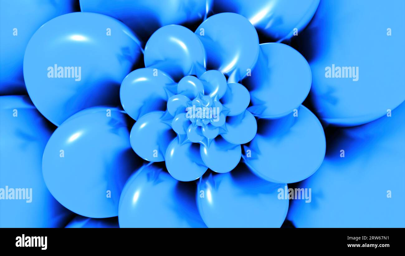 Abstract rotating 3d flower. Design. Bright color pattern of rotating ...