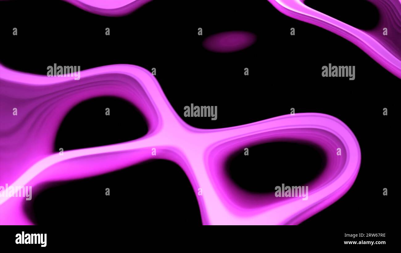 Liquid pattern of moving lines. Design. Linear 3d spots move with ...