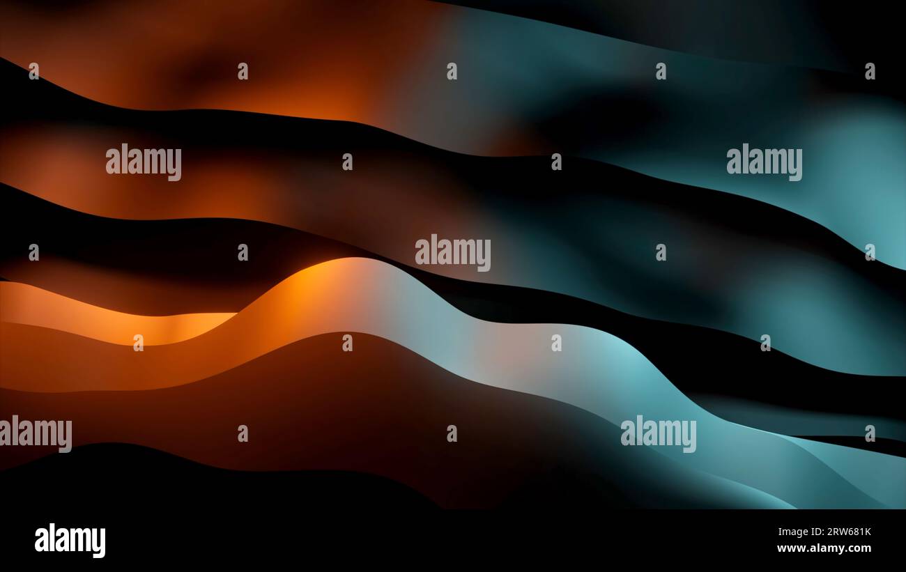 Moving stripes with reflection on black background. Design. Moving ...