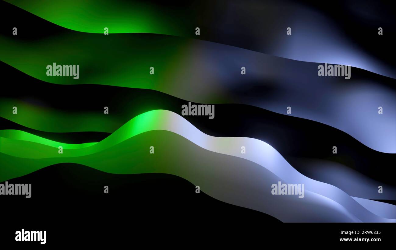 Moving stripes with reflection on black background. Design. Moving ...