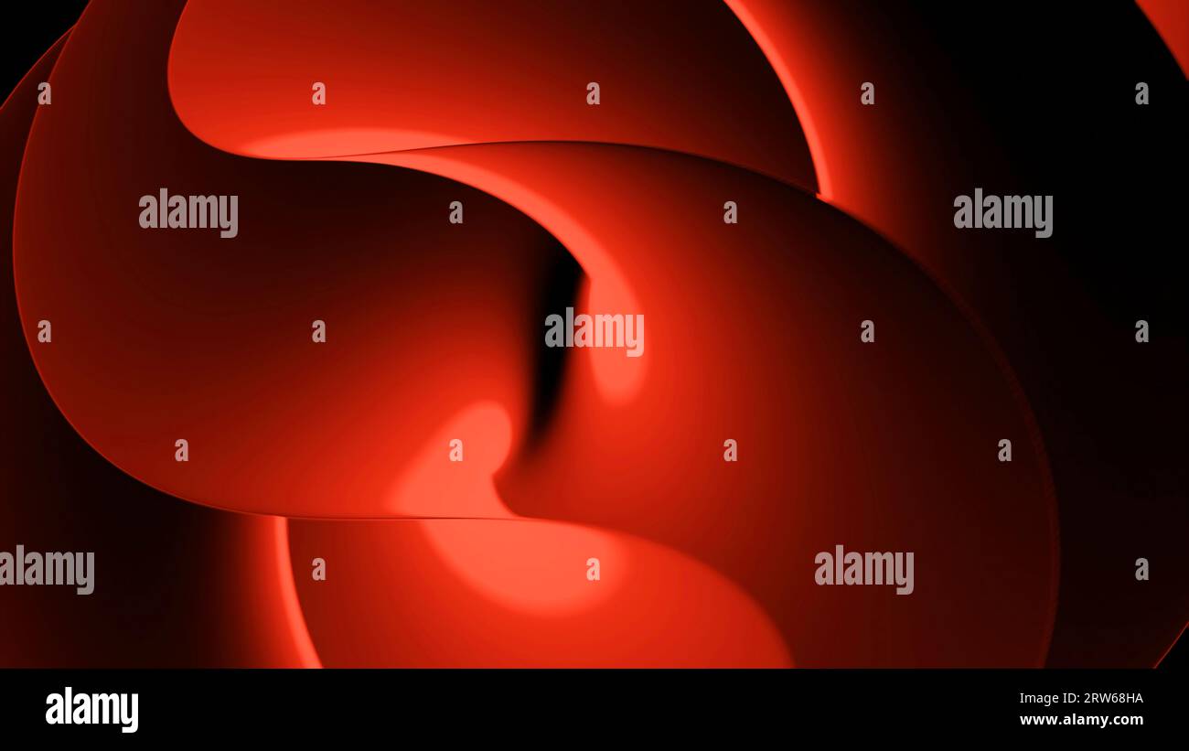 Rotating abstract figure with 3d curves. Design. Figure of wavy curves ...