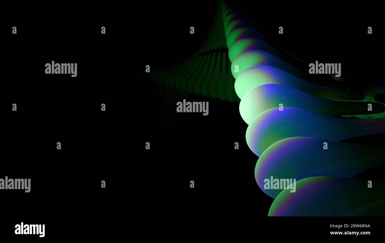 3d spiral changing color flow. Design. Modern stylish animation with 3D ...
