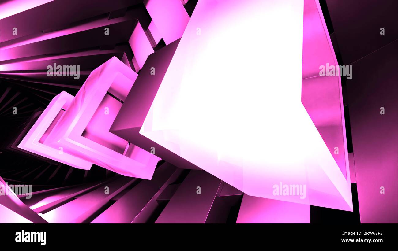 3D animation of moving squares with frames. Design. Cubic animation ...