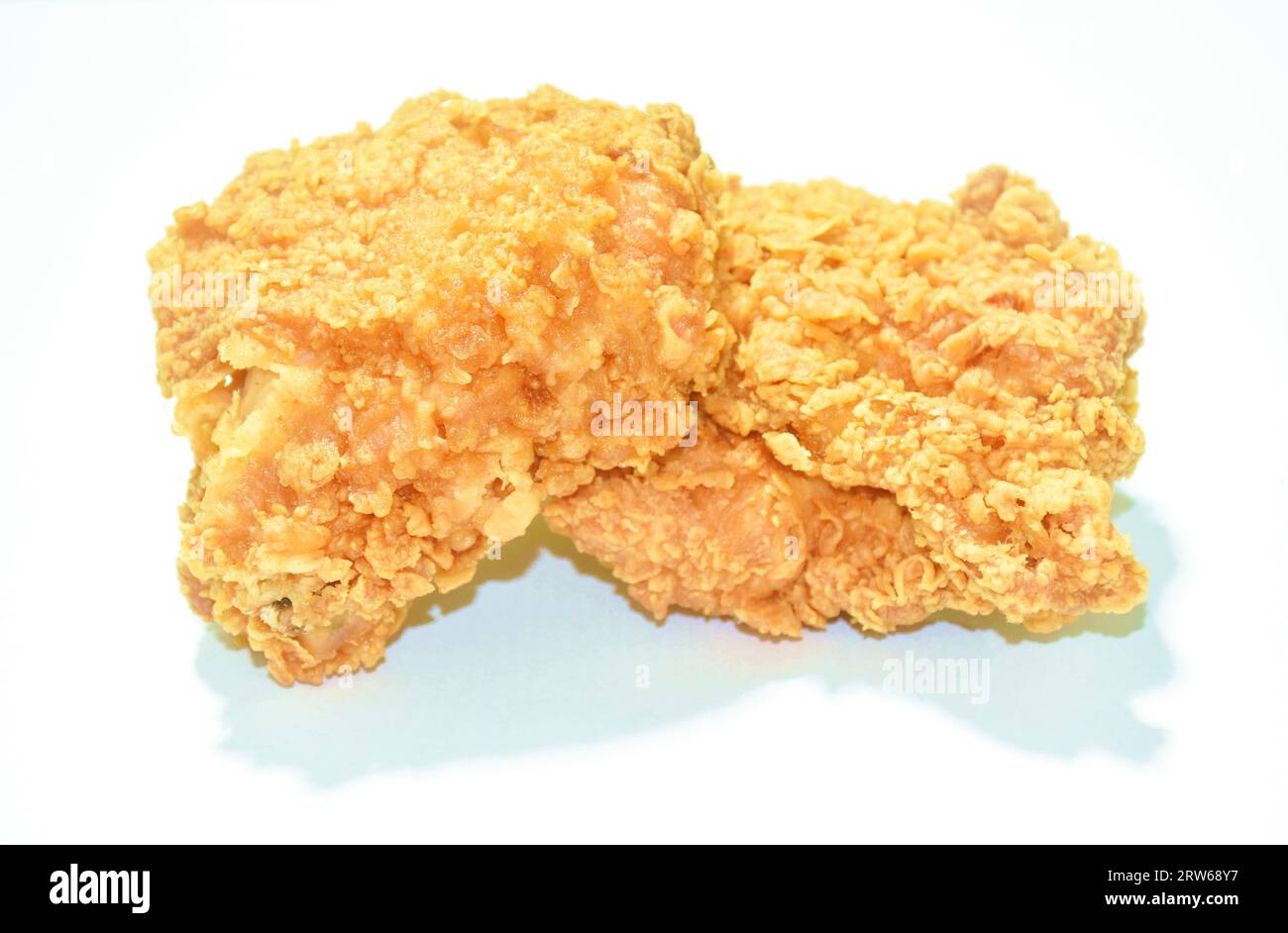 crispy fried chicken fast food arranging on white background Stock ...