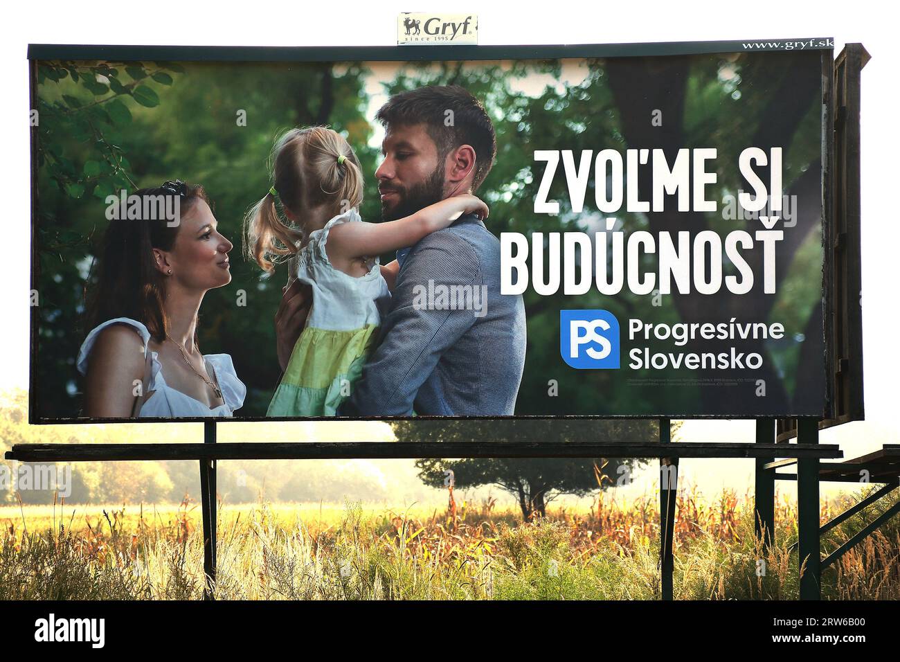 Election poster, billboard with photo of Progresivne Slovensko party in ...