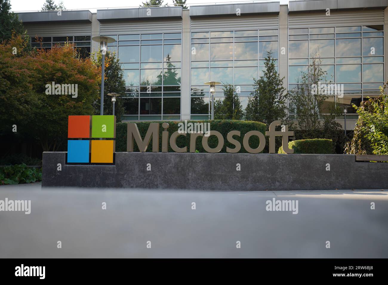 Redmond, United States. 16th Sep, 2023. The logo of Microsoft is seen ...