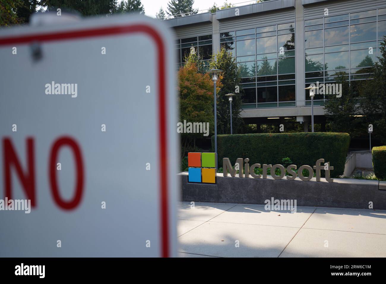 Redmond, United States. 16th Sep, 2023. The logo of Microsoft is seen ...