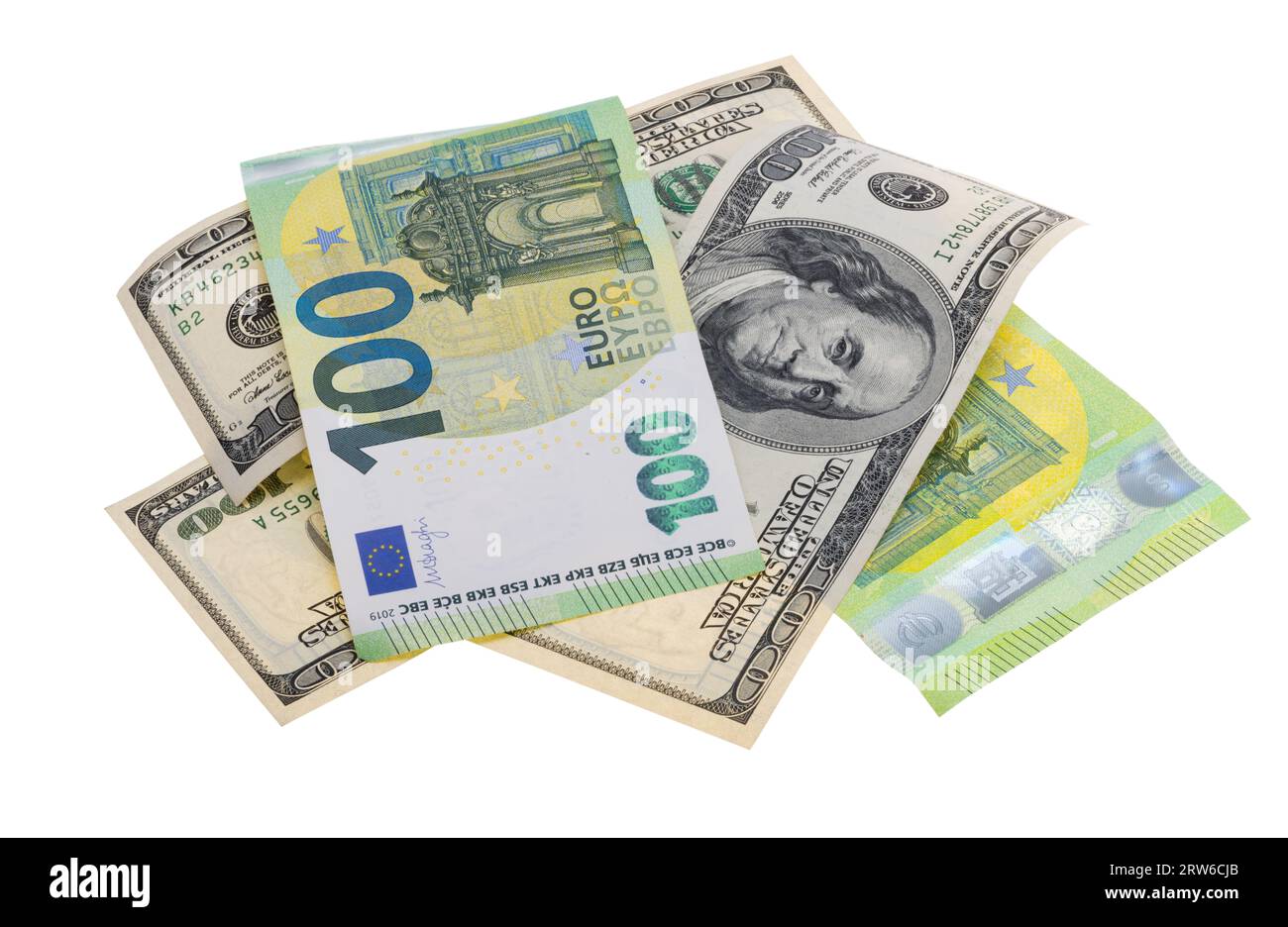 bill of currencies isolated on white background Stock Photo - Alamy