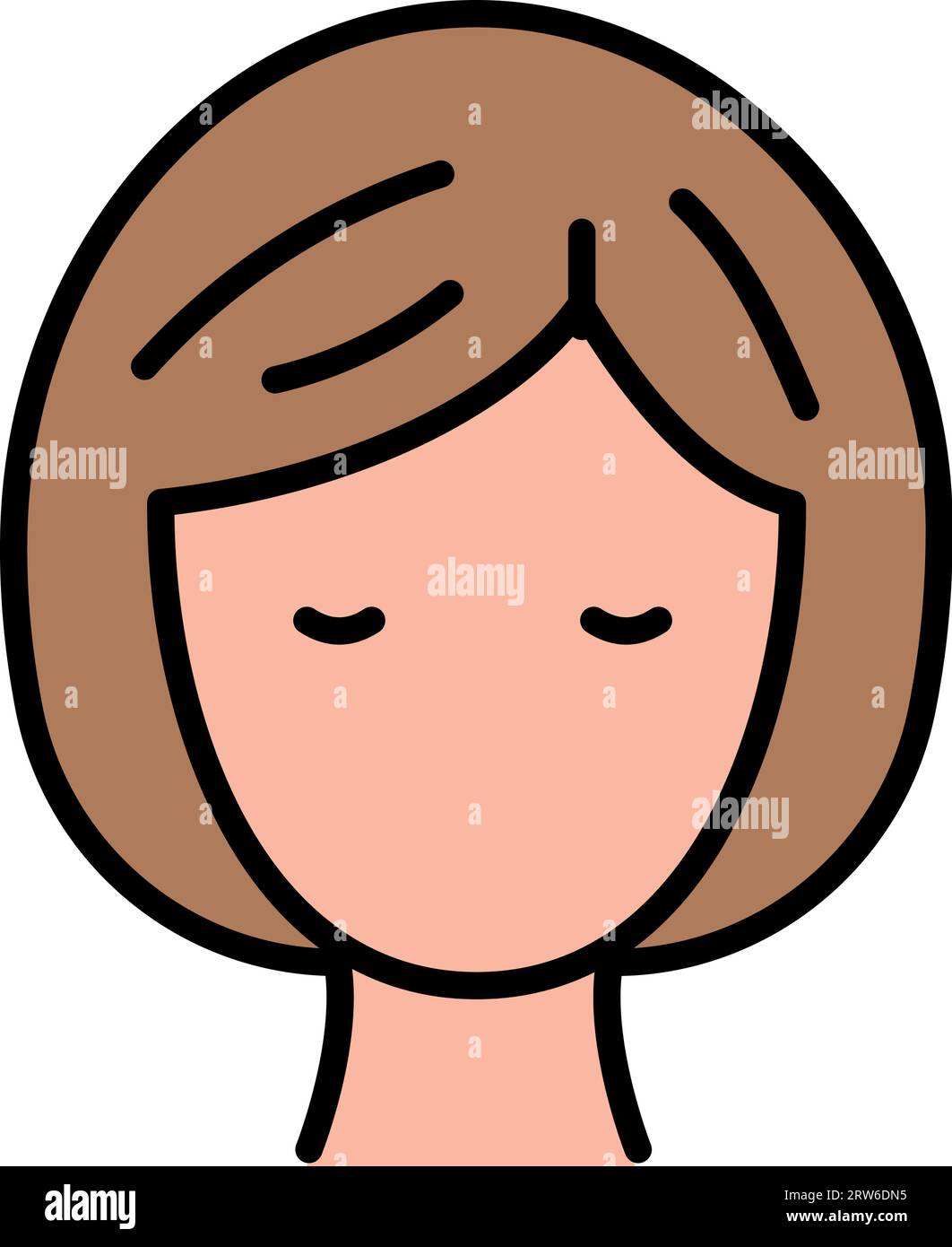 Woman face color icon. Young and healthy skin. Simple style ...