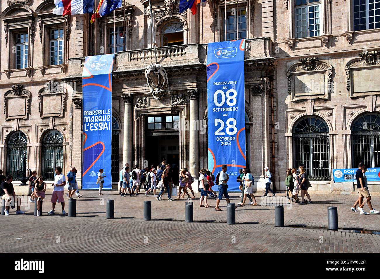Marseille, France. 16th Sep, 2023. People wait at the entrance to visit ...