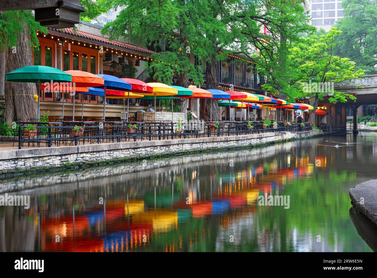 San Antonio, Texas, USA cityscape at the River Walk Stock Photo - Alamy