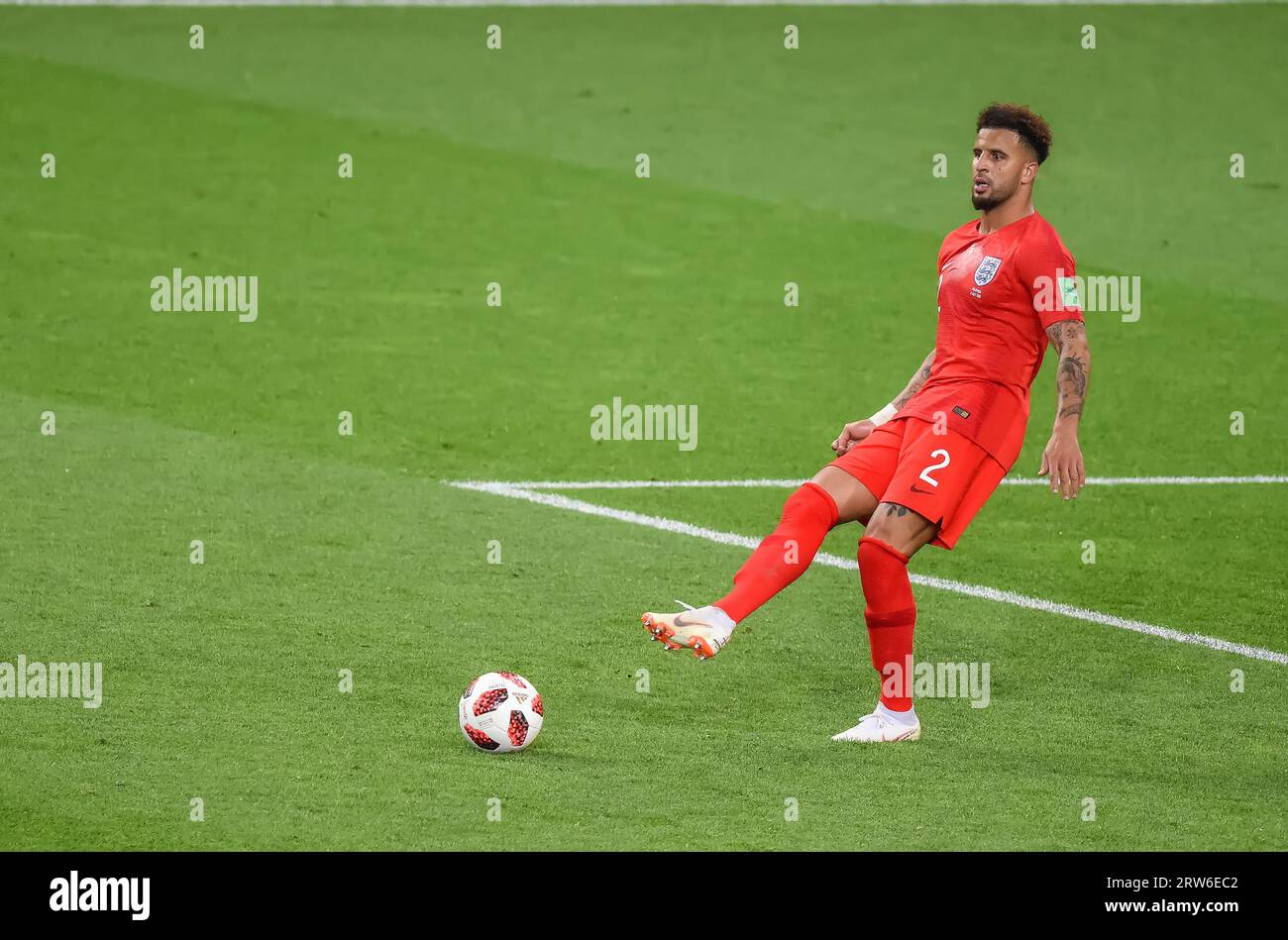 Moscow, Russia – July 3, 2018. England national football team right ...