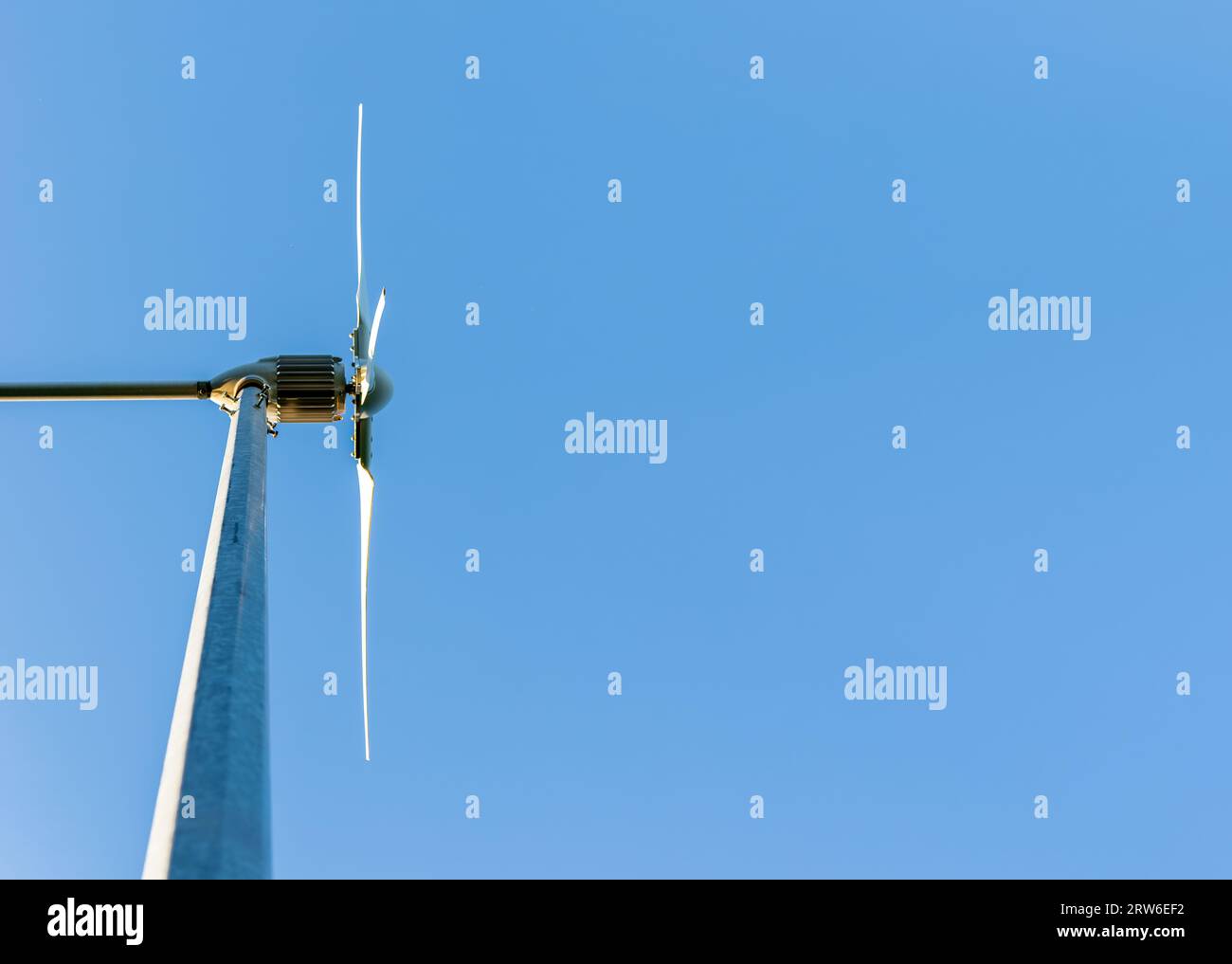 Wind power banner. Renewable energy, windmill, sky background Stock ...