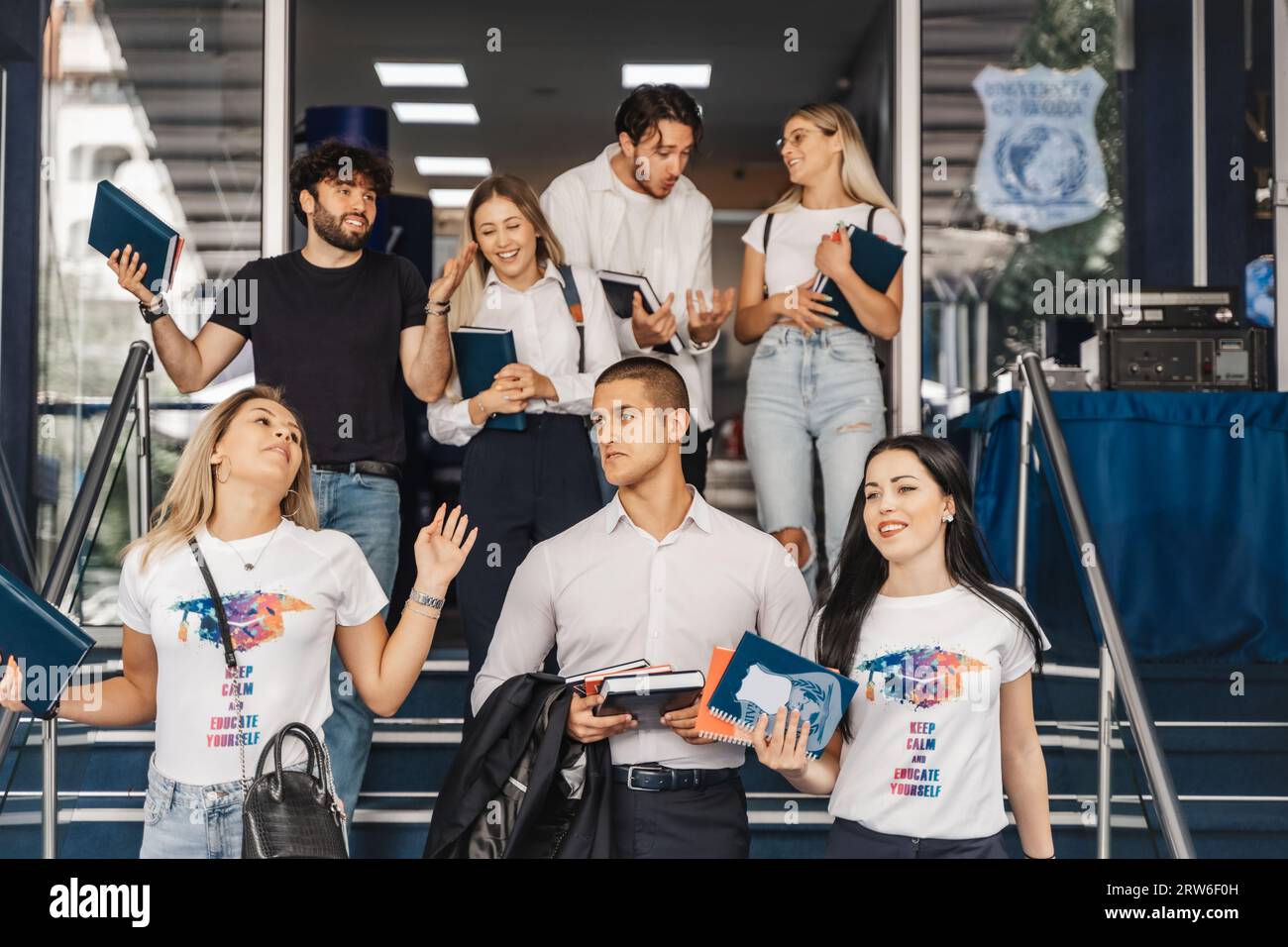 Diverse group of students collaborating hi-res stock photography and ...