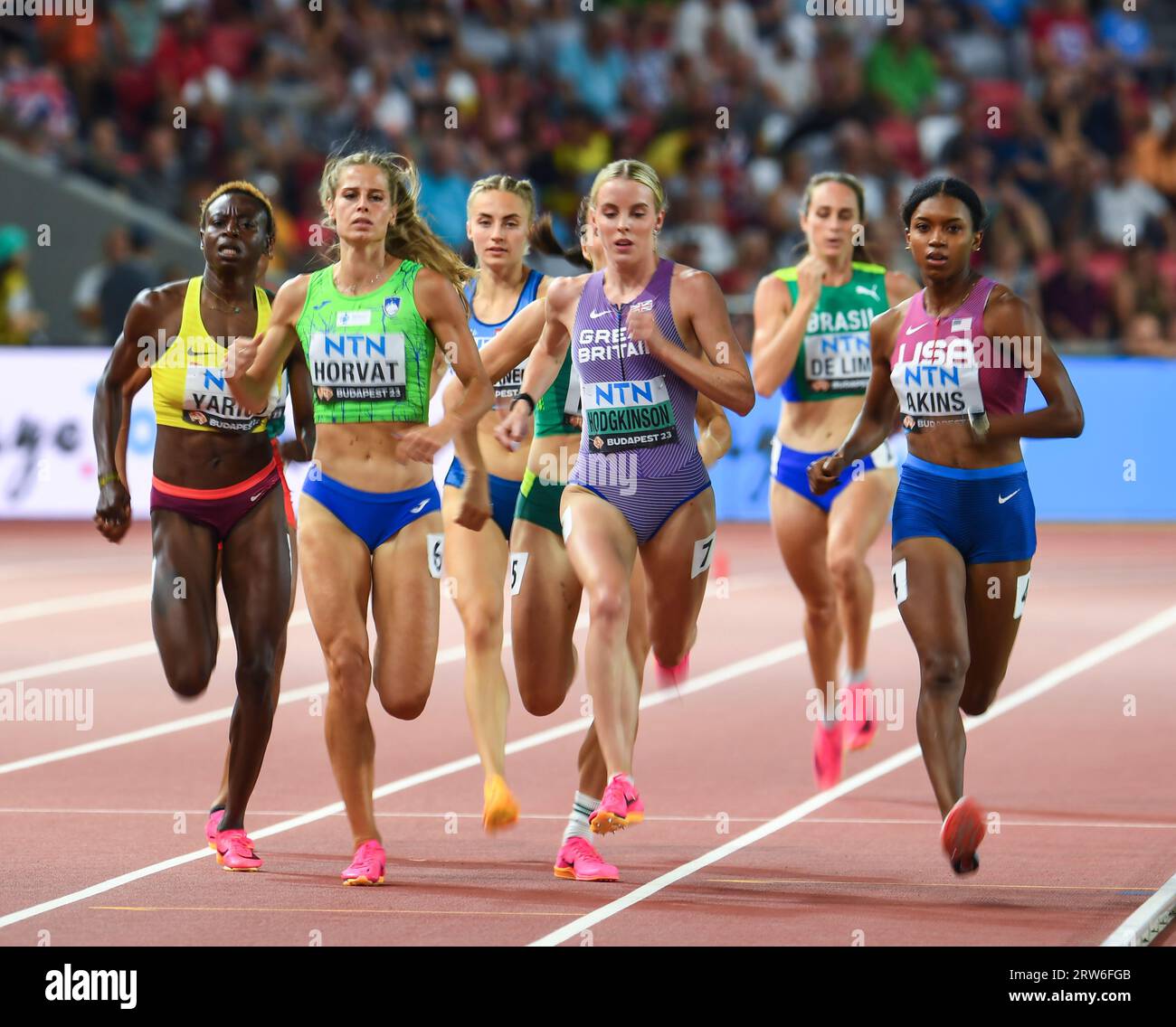 Keely Hodgkinson of GB & NI competing in the women’s 800m heat 1 on day ...