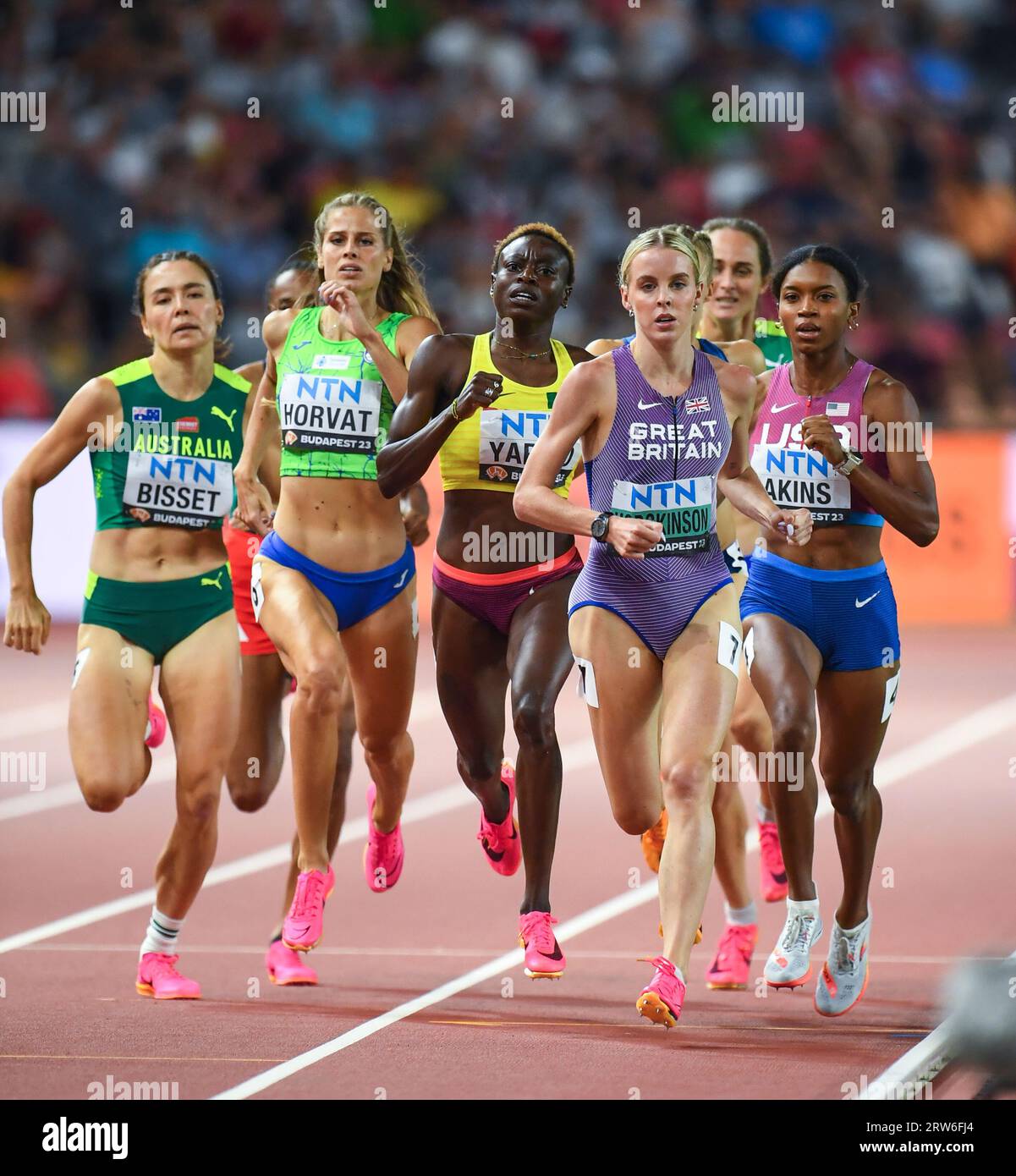 Keely Hodgkinson of GB & NI competing in the women’s 800m heat 1 on day ...