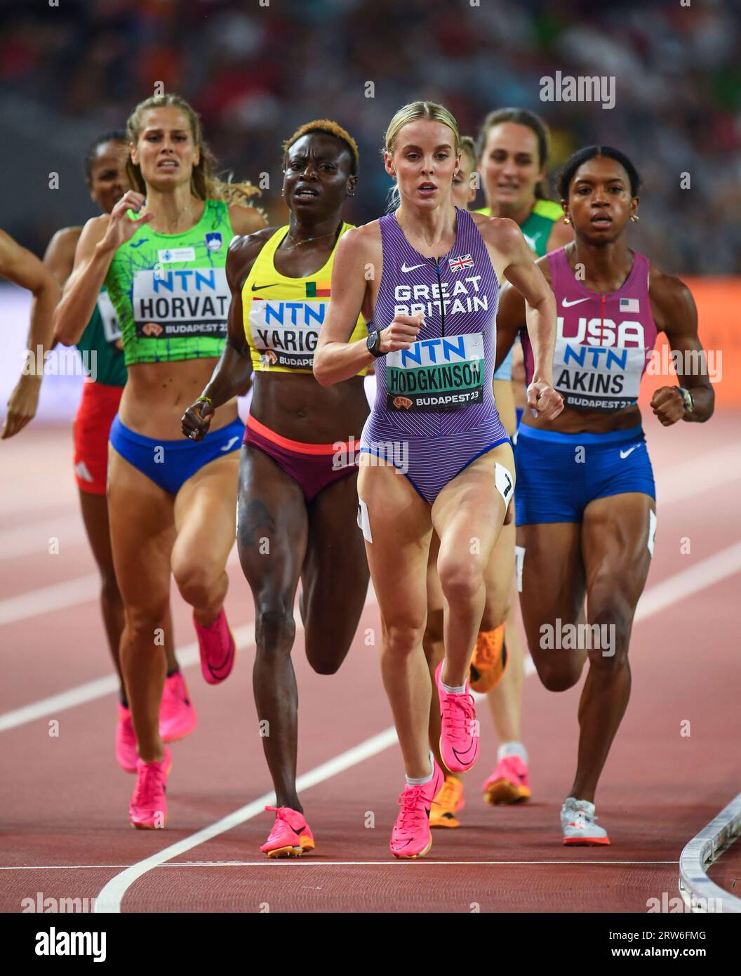 Keely Hodgkinson of GB & NI competing in the women’s 800m heat 1 on day ...