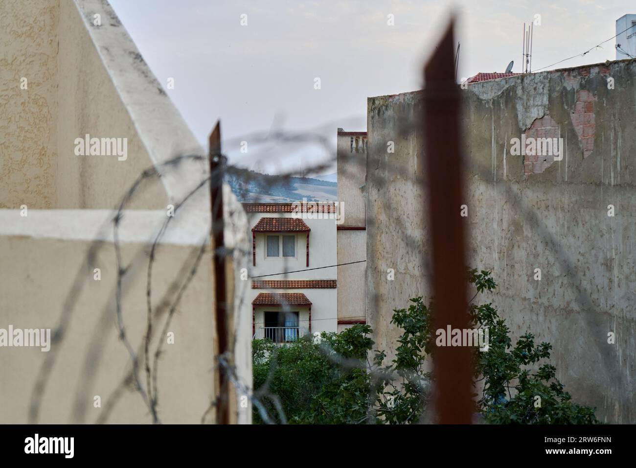 Metallic wires in the street Stock Photo - Alamy