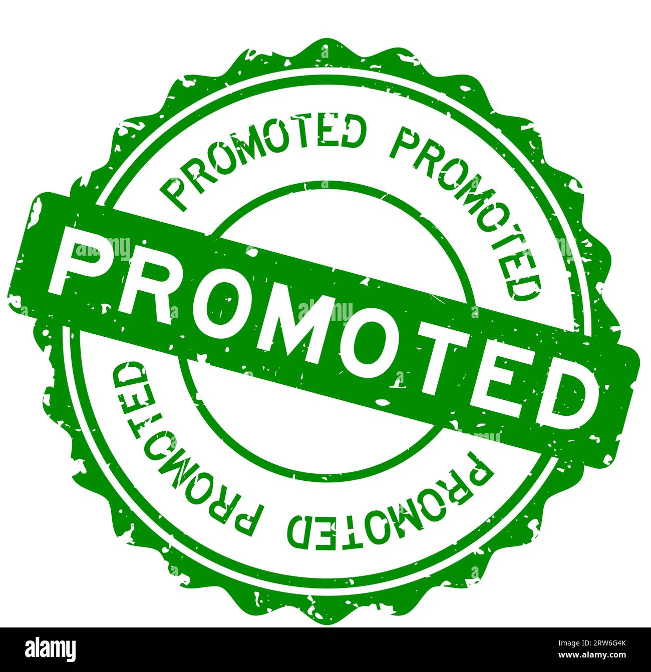 Grunge green promoted word round rubber seal stamp on white background Stock Vector Image & Art ...