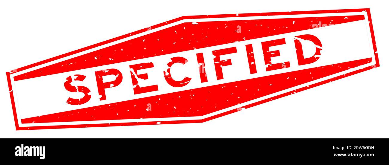 Grunge red specified word hexagon rubber seal stamp on white background Stock Vector Image & Art ...