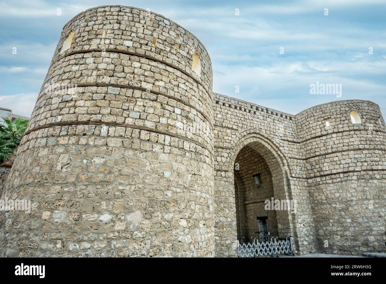 Stone arch of ancient Jeddah Old Gate on the street of Al-Balad, Jeddah ...