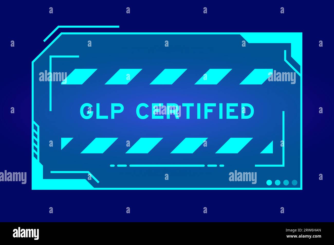 Blue color of futuristic hud banner that have word GLP (Abbreviation of ...