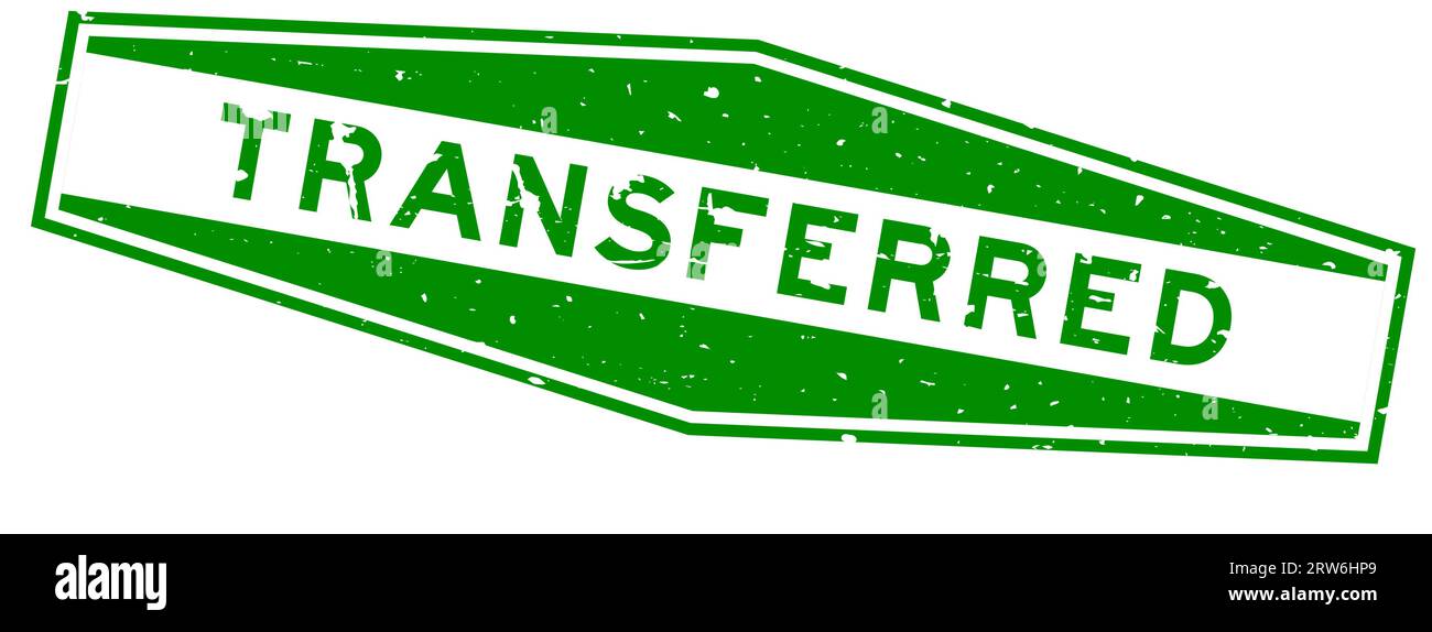 Grunge green transferred word hexagon rubber seal stamp on white background Stock Vector Image ...