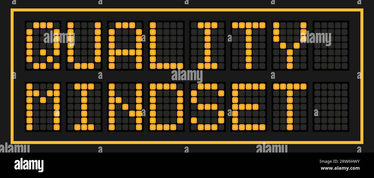 Orange color led banner in word quality mindset on black background ...