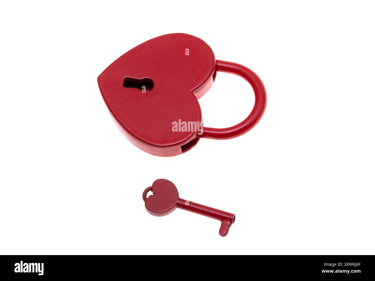 red heart padlock isolated on white background Stock Photo - Alamy