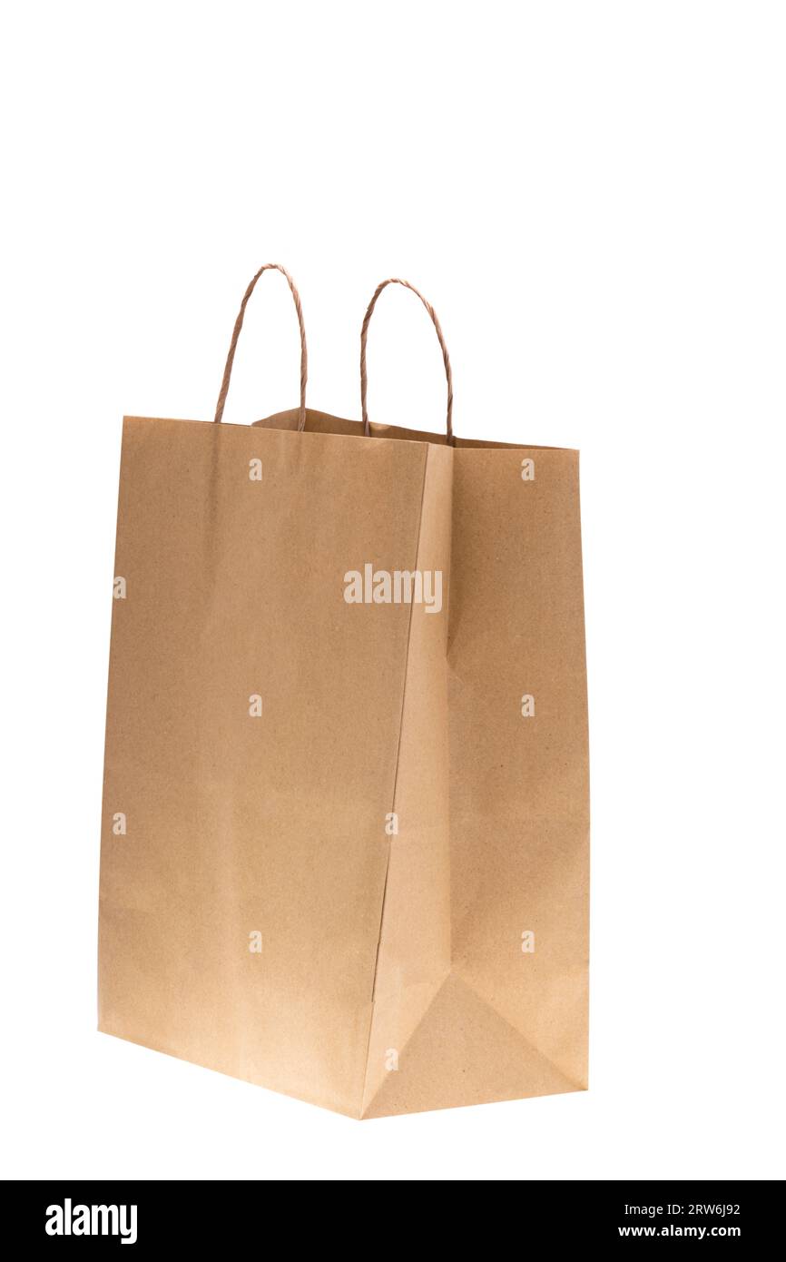 paper bag isolated on white background Stock Photo - Alamy