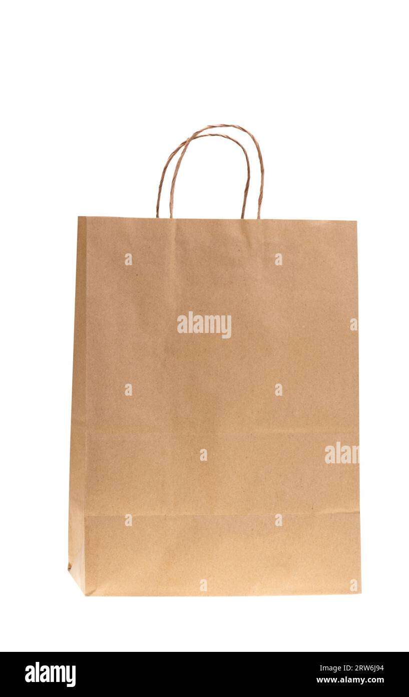 paper bag isolated on white background Stock Photo - Alamy